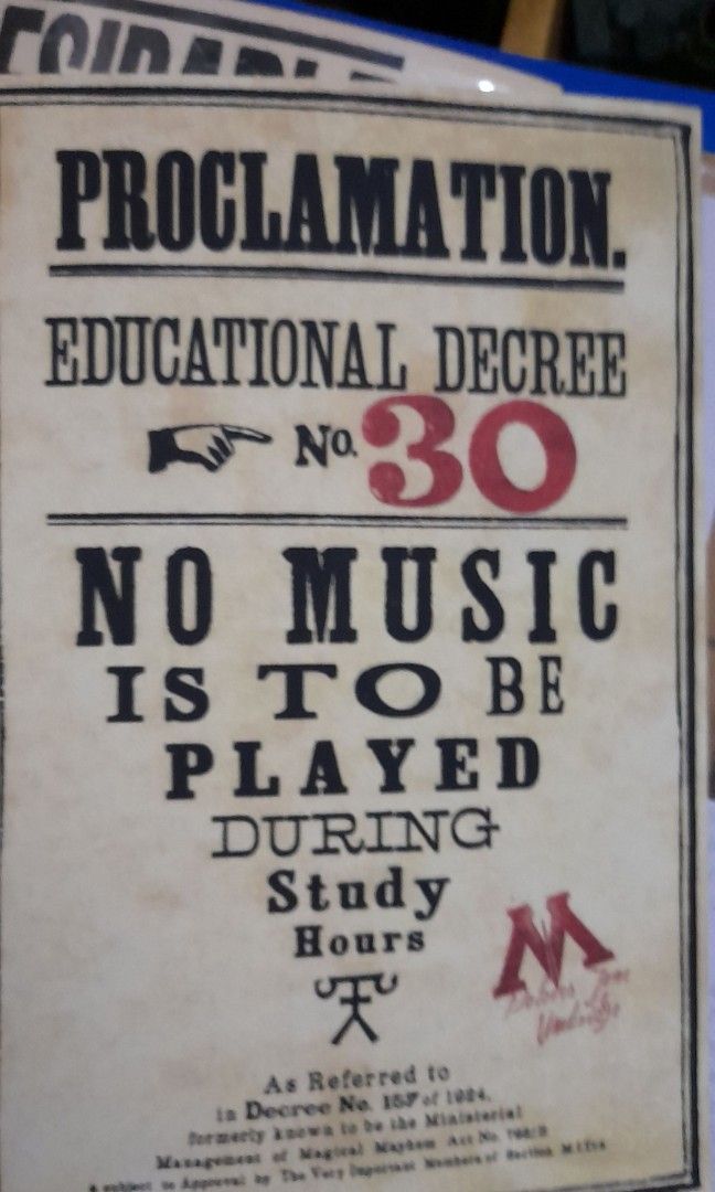 Harry Potter proclamation notice, Hobbies & Toys, Collectibles ...