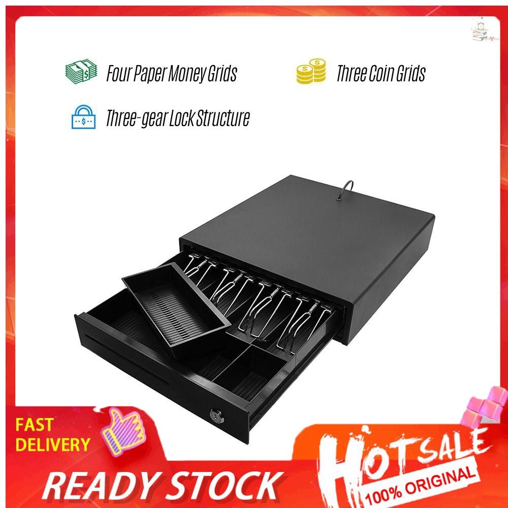 Heavy Duty Cash Drawer Four-Grid Three-Gear POS Cash Register Drawers ...