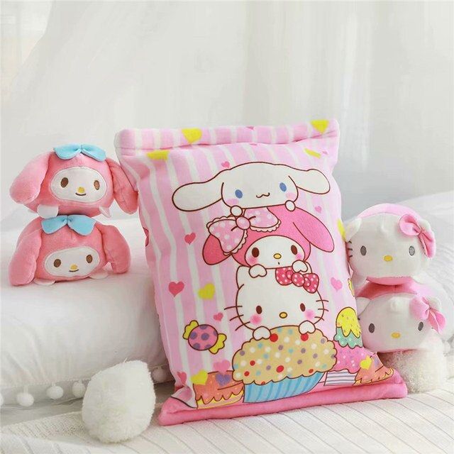 Hello Kitty My Melody Pudding Plush Soft Toy Bag, Hobbies & Toys, Toys ...
