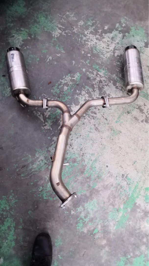 HKS Mid Pipe and Rear Twin Muffler for Subaru Impreza WRX STi V10 GRB/F ...