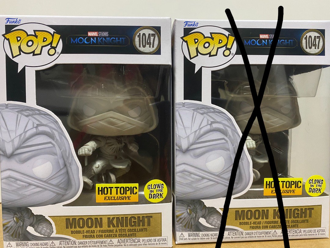 Hot Topic Exclusive Funko Marvel Moon Knight Pop! Moon Knight Glow-In ...