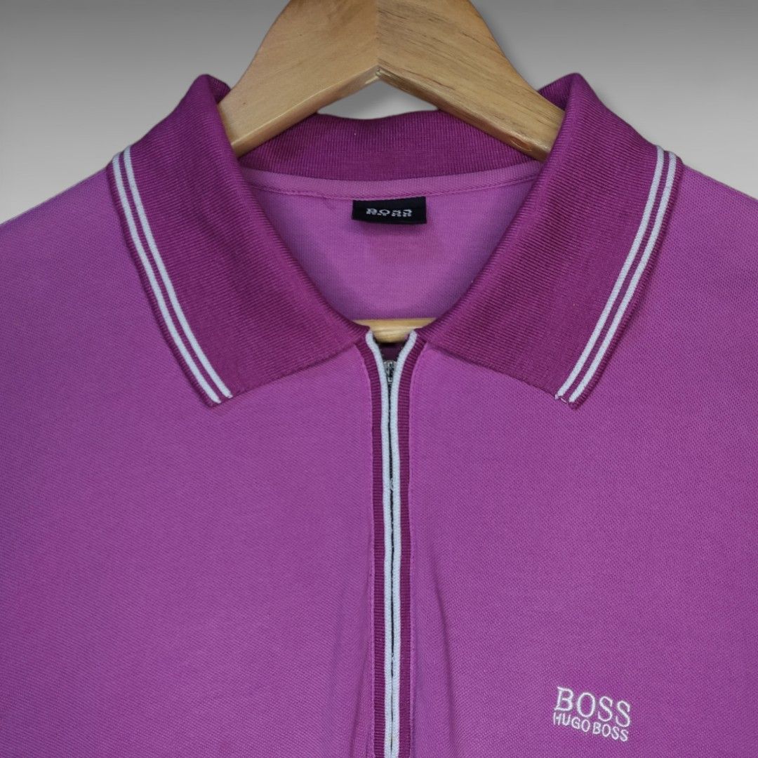HUGO BOSS HALF ZIP, Men's Fashion, Tops & Sets, Tshirts & Polo Shirts ...