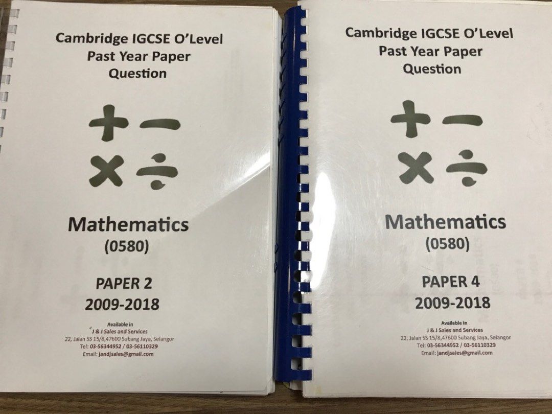 Igcse Maths 0580 Past Year Paper Paper 2 And Paper 4 Hobbies And Toys Books And Magazines
