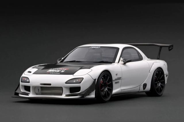 Ignition Model 1/18 FEED Mazda RX-7 (FD3S) White with carbon bonnet, Hobbies & Toys, Toys ...