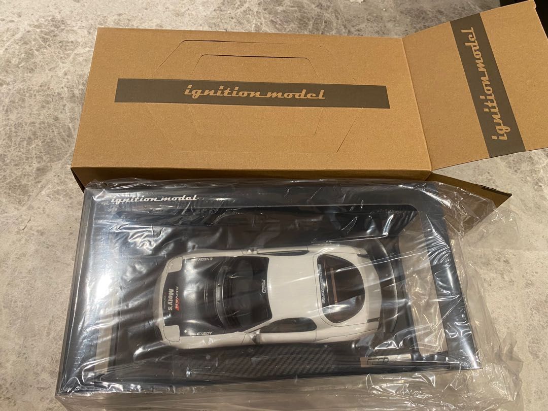 Ignition Model 1/18 FEED Mazda RX-7 (FD3S) White with carbon bonnet, Hobbies & Toys, Toys ...