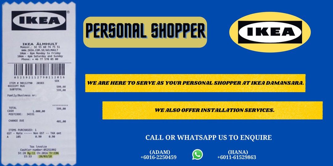 IKEA Damansara Personal Shopper & Installation , Services, Others on Carousell