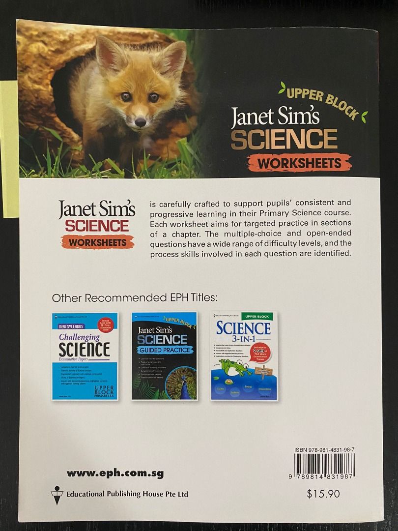 Janet Sim's Science Worksheets Upper Block, Hobbies & Toys, Books ...