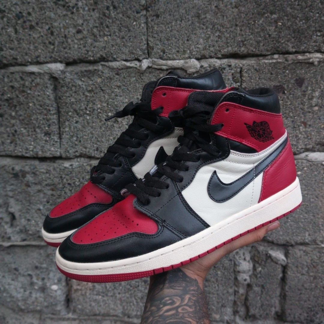 Jordan 1 Bred Toe, Men's Fashion, Footwear, Sneakers on Carousell