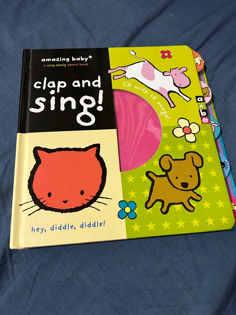 (BIG SIZE IN PERSON)Jumbo Board Book Hard Cover Amazing Baby Clap n ...