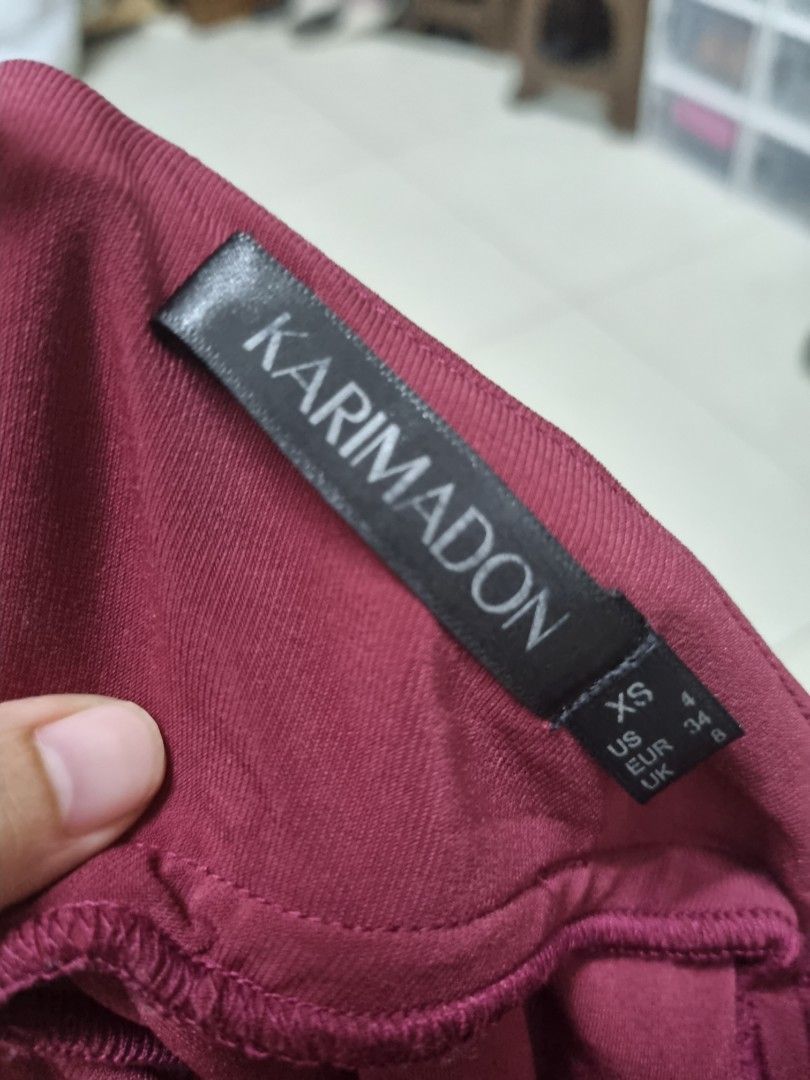 KARIMADON Maroon Gown, Women's Fashion, Dresses & Sets, Evening dresses ...