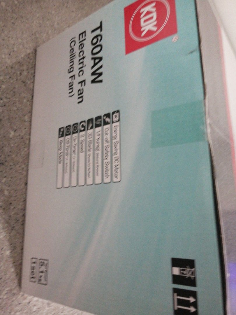 KDK T60AW ceiling fan, Furniture & Home Living, Lighting & Fans, Fans ...