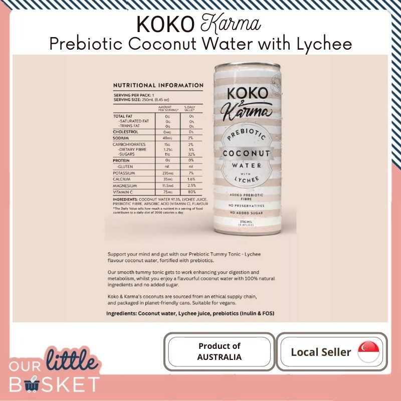 KOKO Karma Premium Coconut Water (12 cans/Carton Bundle), Food & Drinks ...