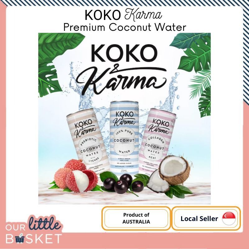 KOKO Karma Premium Coconut Water (12 cans/Carton Bundle), Food & Drinks ...