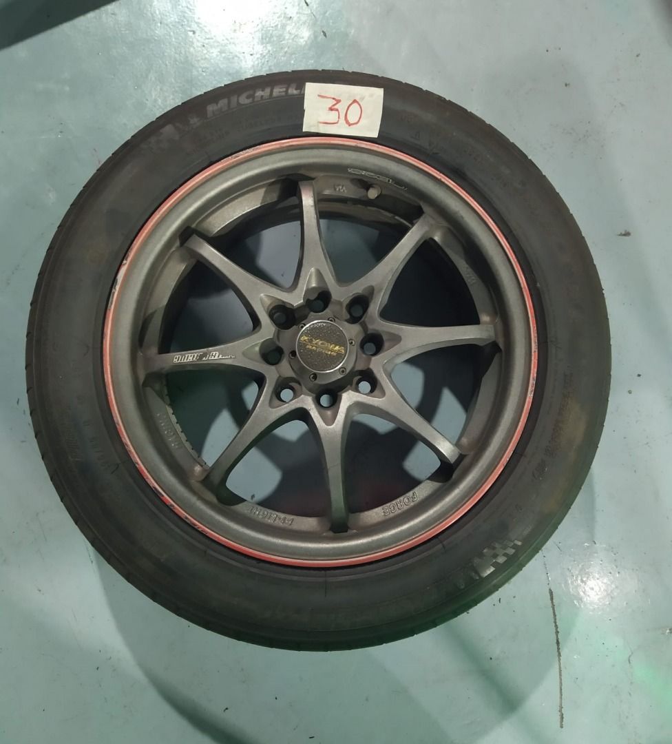 Kyowa racing Tyre and Rim Set, Car Accessories, Tyres & Rims on Carousell