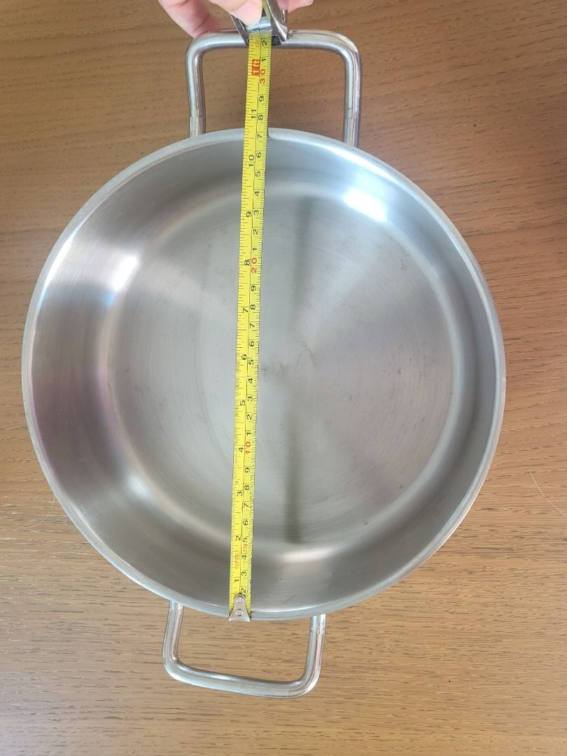 Large 28cm stainless steel stock pot with inner strainer and lid + 28cm ...