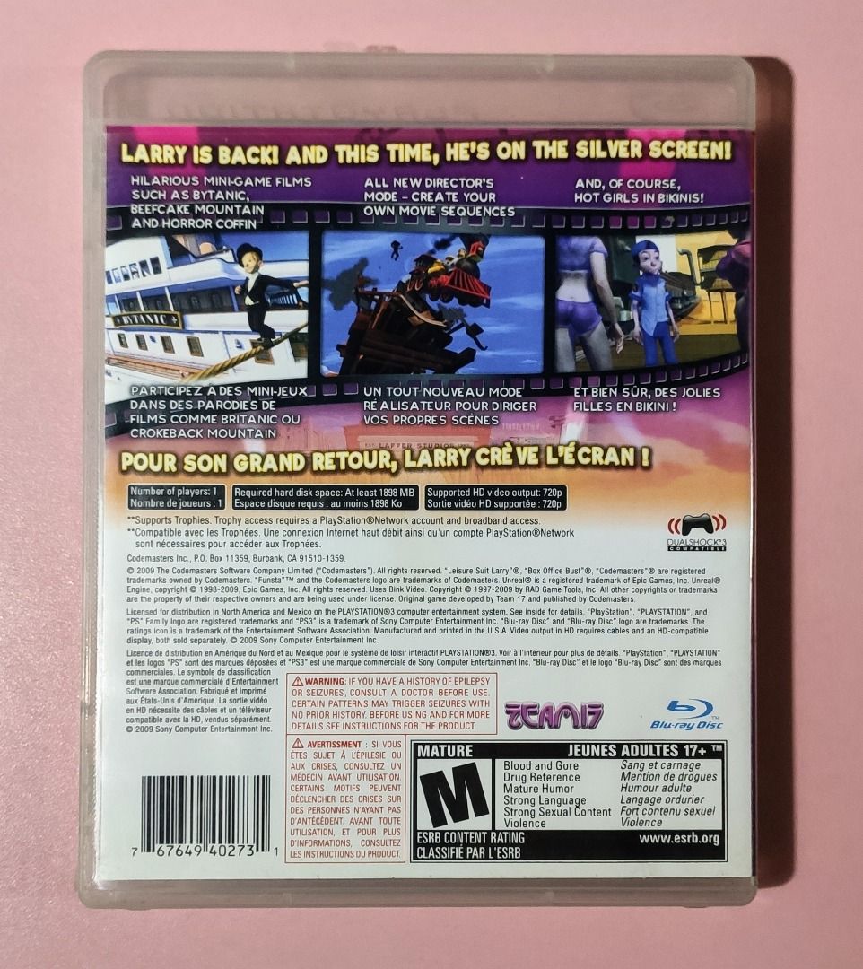 Leisure Suit Larry: Box Office Bust - [PS3 Game] [ENGLISH Language ...