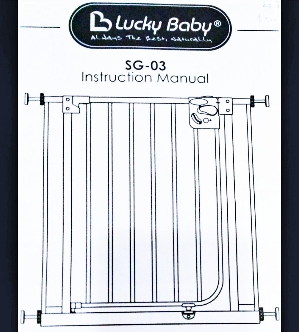 Lucky Baby SG-03 Smart System Swing Back Safety Gate (baby gate, kids ...