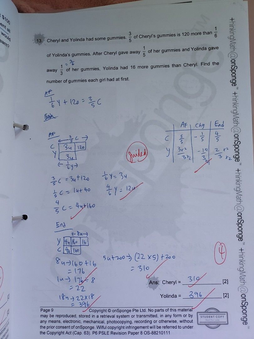 PSLE Mathematics worksheets, Hobbies & Toys, Books & Magazines ...