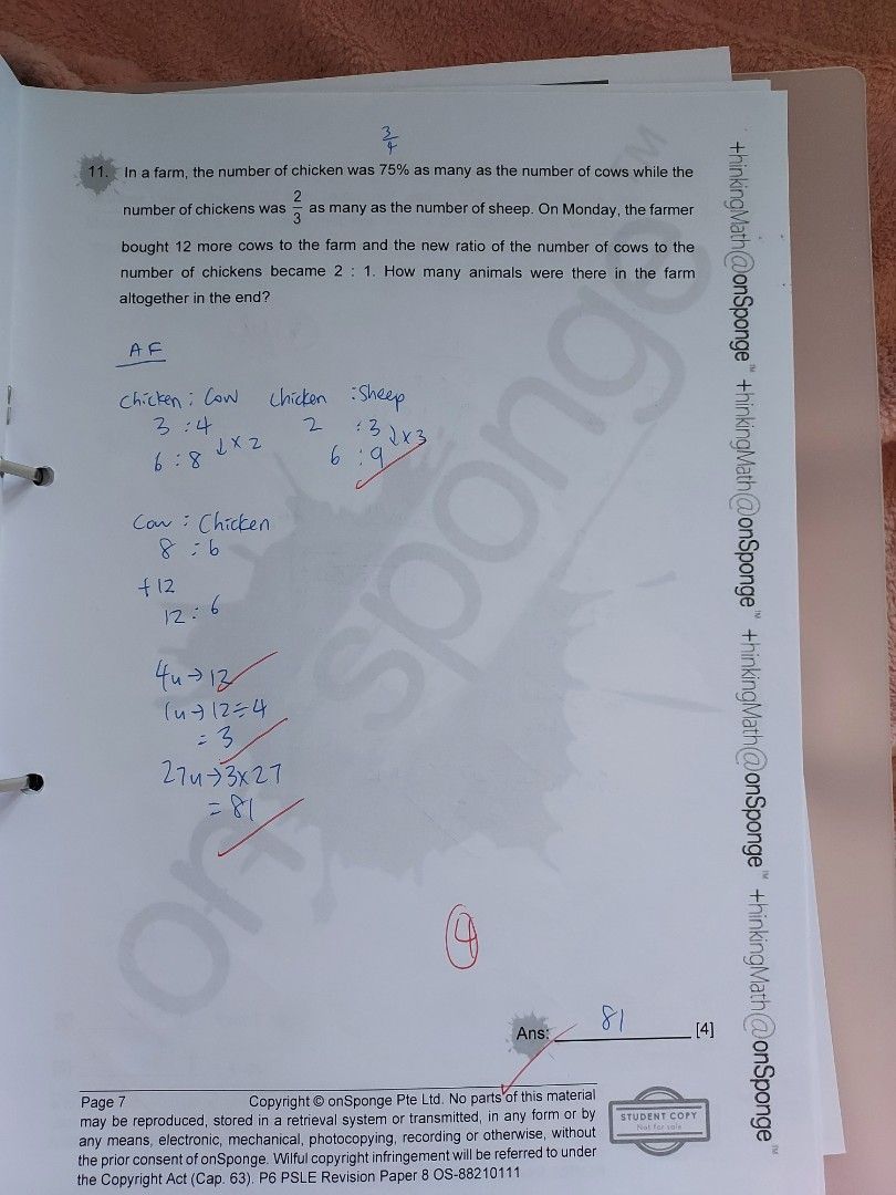 PSLE Mathematics worksheets, Hobbies & Toys, Books & Magazines ...