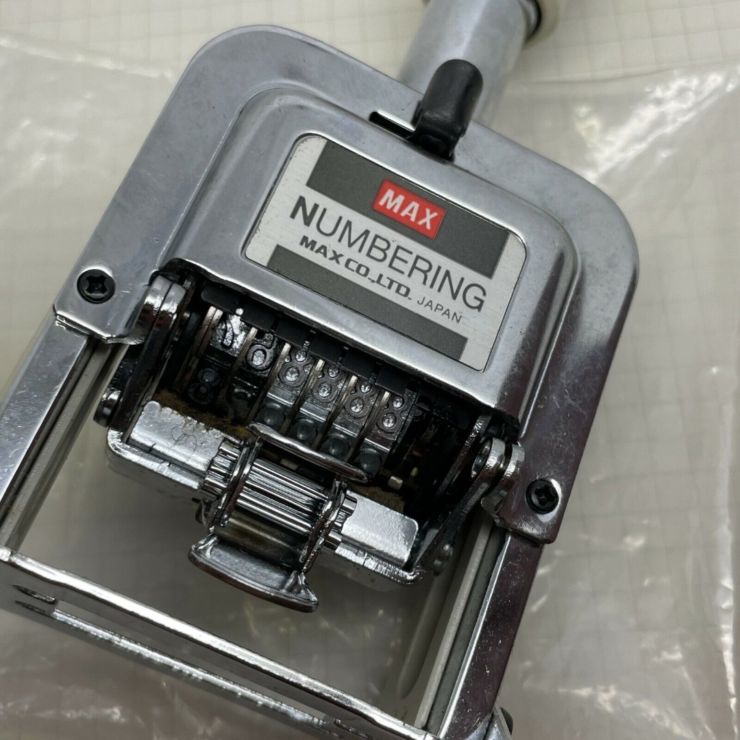 e Max Brand Numbering Machine All Metal Made in Japan, Hobbies & Toys ...