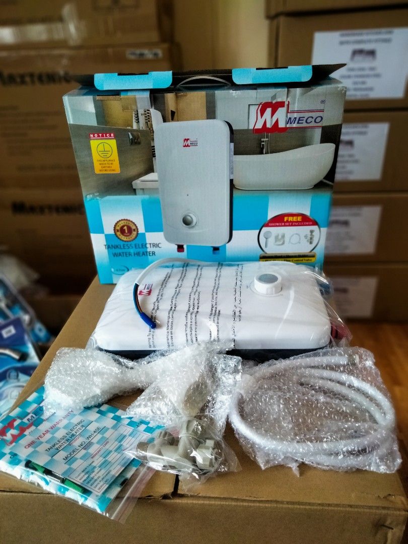 Meco tankless Shower heater, Furniture & Home Living, Bathroom ...