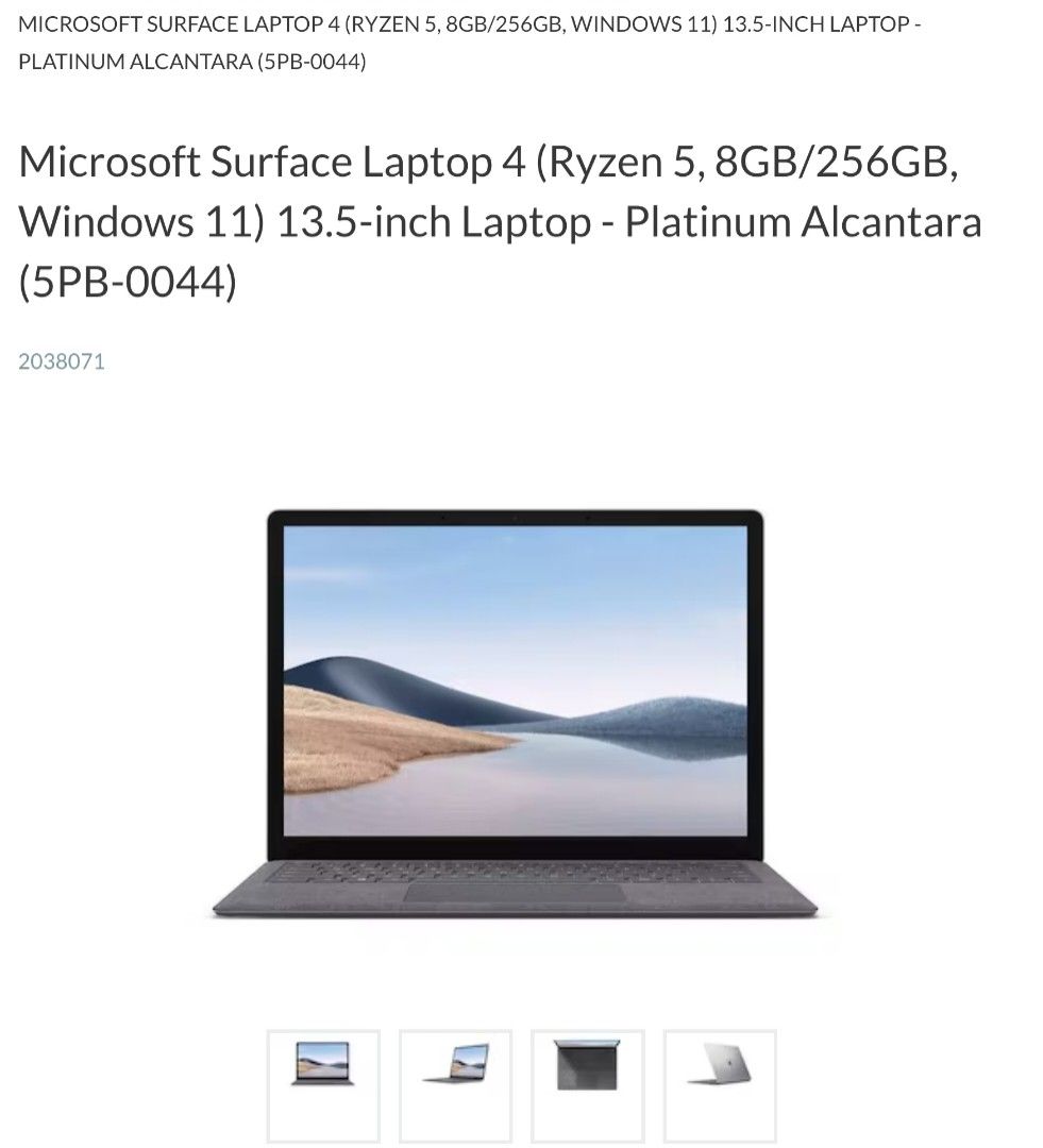 Microsoft Surface Laptop 4, Computers & Tech, Laptops & Notebooks on ...
