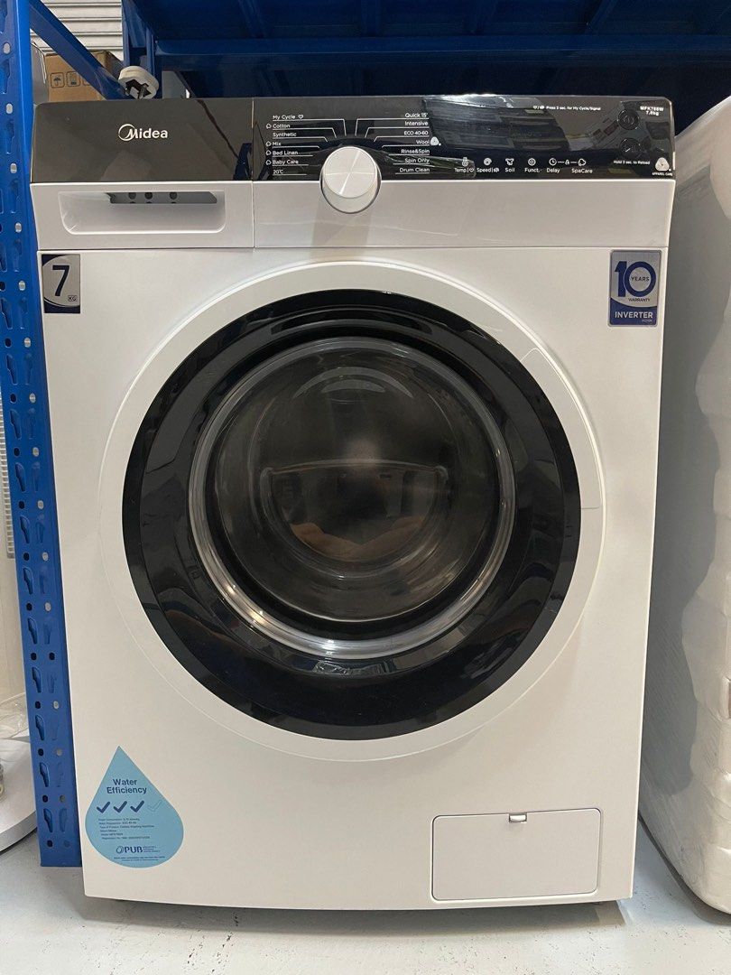 MIDEA MFK768W 7KG KNIGHT FRONT LOAD INVERTER WASHING MACHINE, TV & Home ...