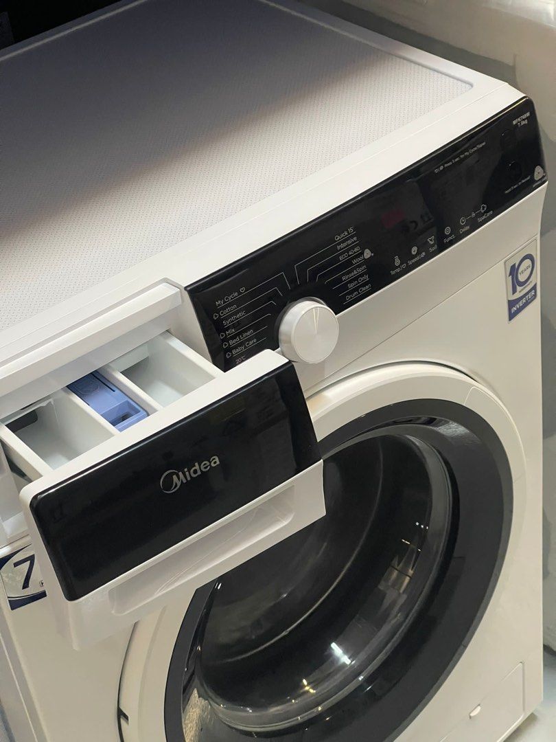 MIDEA MFK768W 7KG KNIGHT FRONT LOAD INVERTER WASHING MACHINE, TV & Home ...