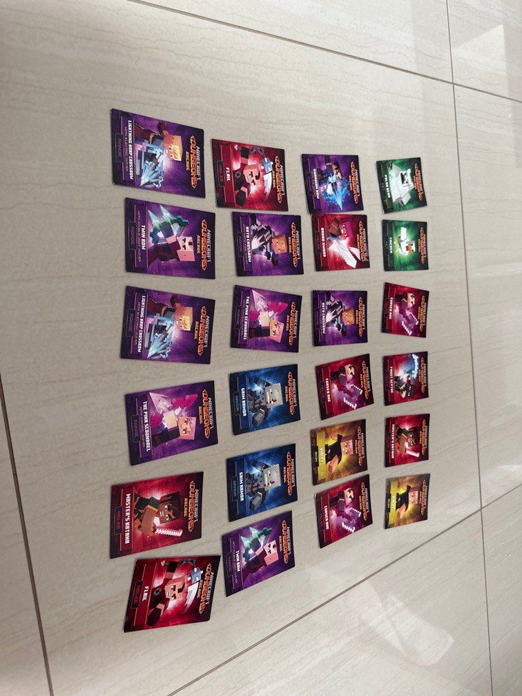 Minecraft arcade cards, Hobbies & Toys, Toys & Games on Carousell