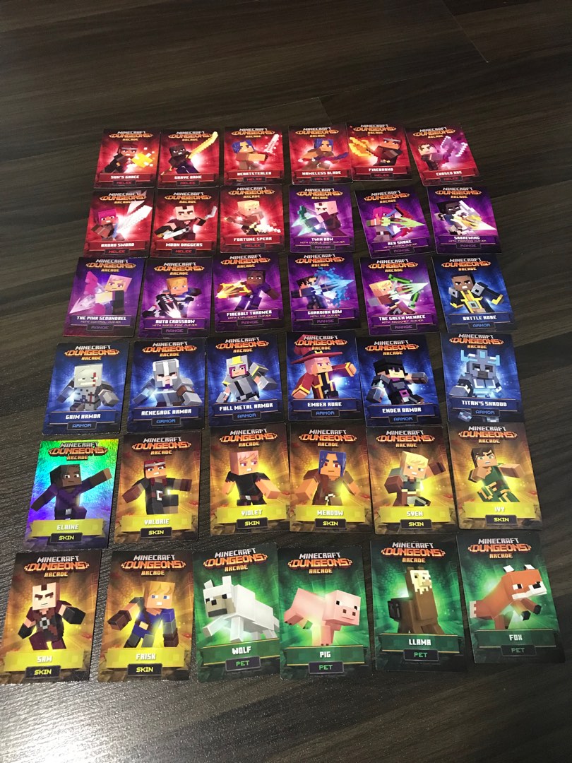 Minecraft arcade cards lot x36 cards, Hobbies & Toys, Toys & Games on ...