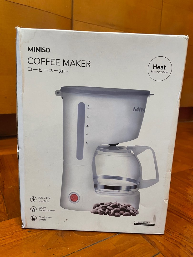 Miniso coffee maker 咖啡機, 家庭電器, 廚房電器, 咖啡機及咖啡壺 - Carousell