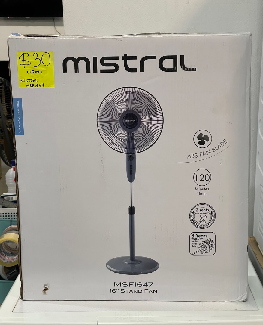 Mistral Stand Fan 16" with Timer MSF1647 Display Set $30, Furniture ...