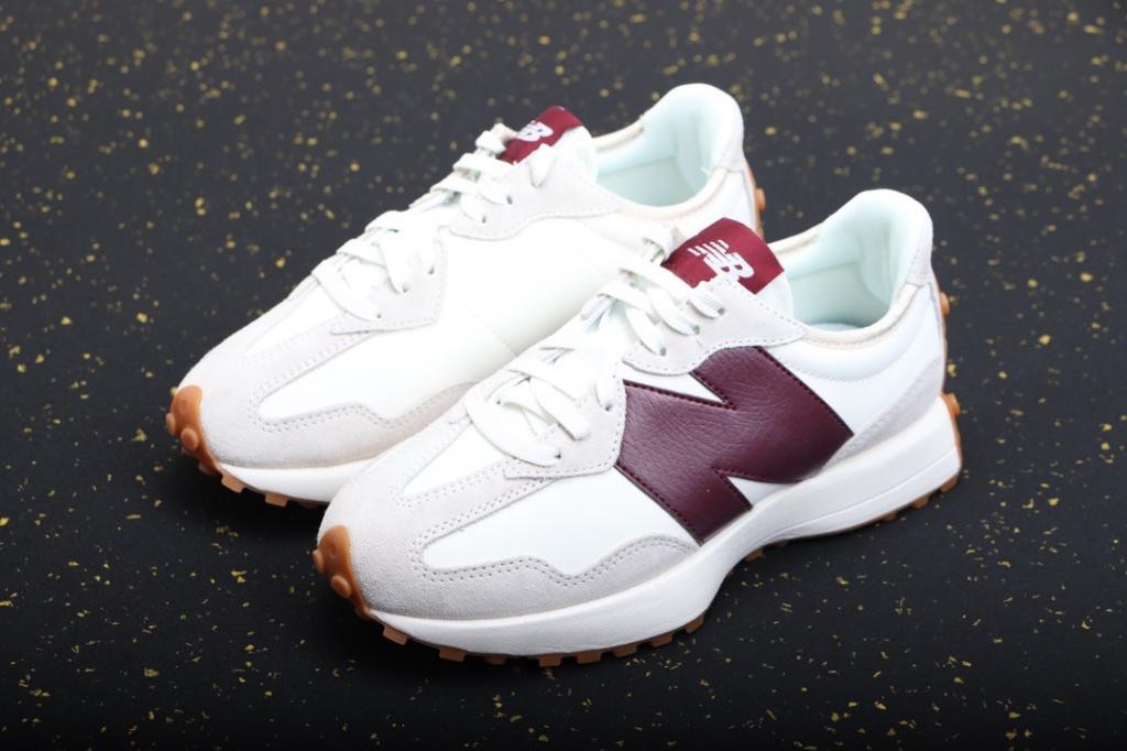 New Balance 327 Burgundy Logo, Women's Fashion, Footwear, Sneakers on ...