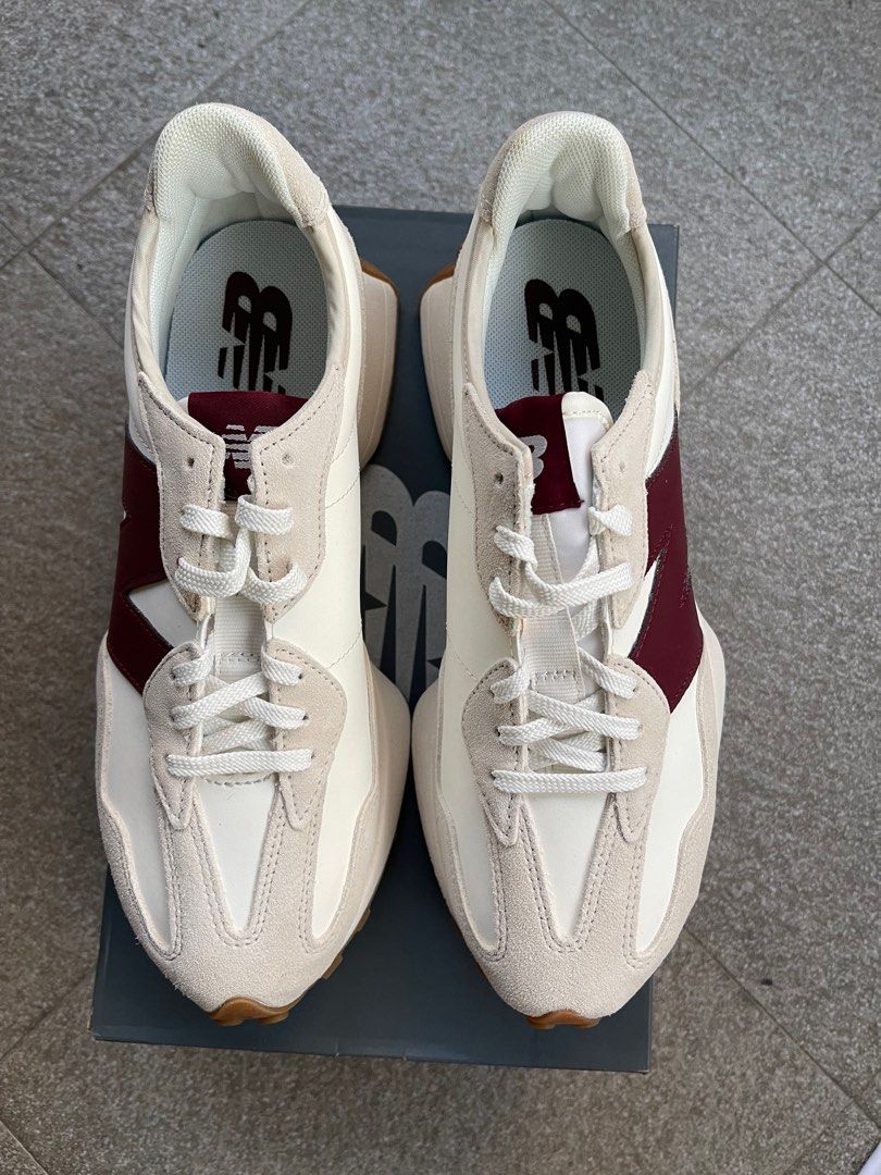 New Balance 327 Burgundy Logo, Women's Fashion, Footwear, Sneakers on ...