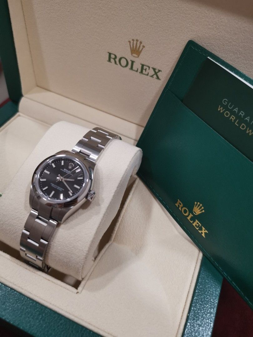 [New][OP] Rolex Oyster Perpetual 28 - Black, Luxury, Watches on Carousell