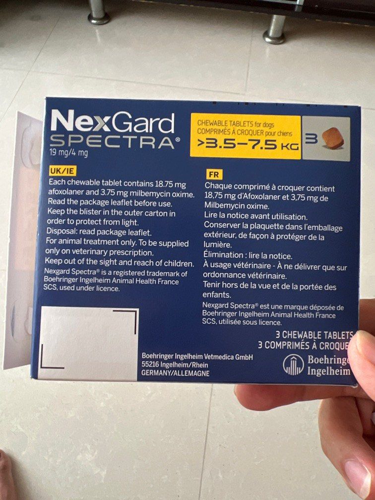 NexGard Spectra For Small Dog, Pet Supplies, Health & Grooming on Carousell