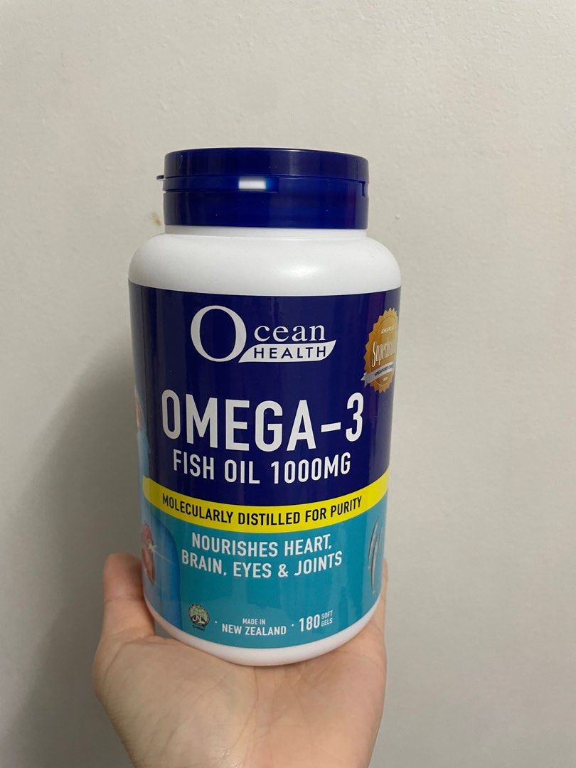 Ocean Health Fish oil 180 capsules, Health & Nutrition, Health ...