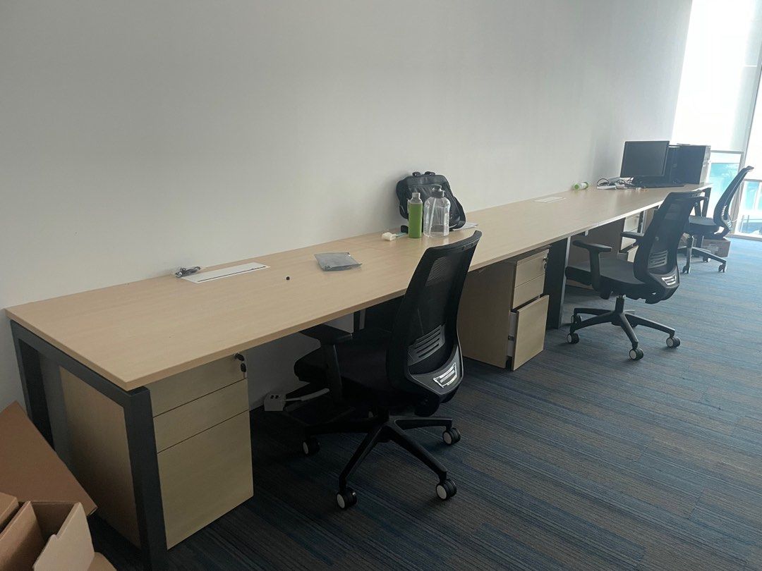 Office Table & office chair, Furniture & Home Living, Furniture, Tables ...