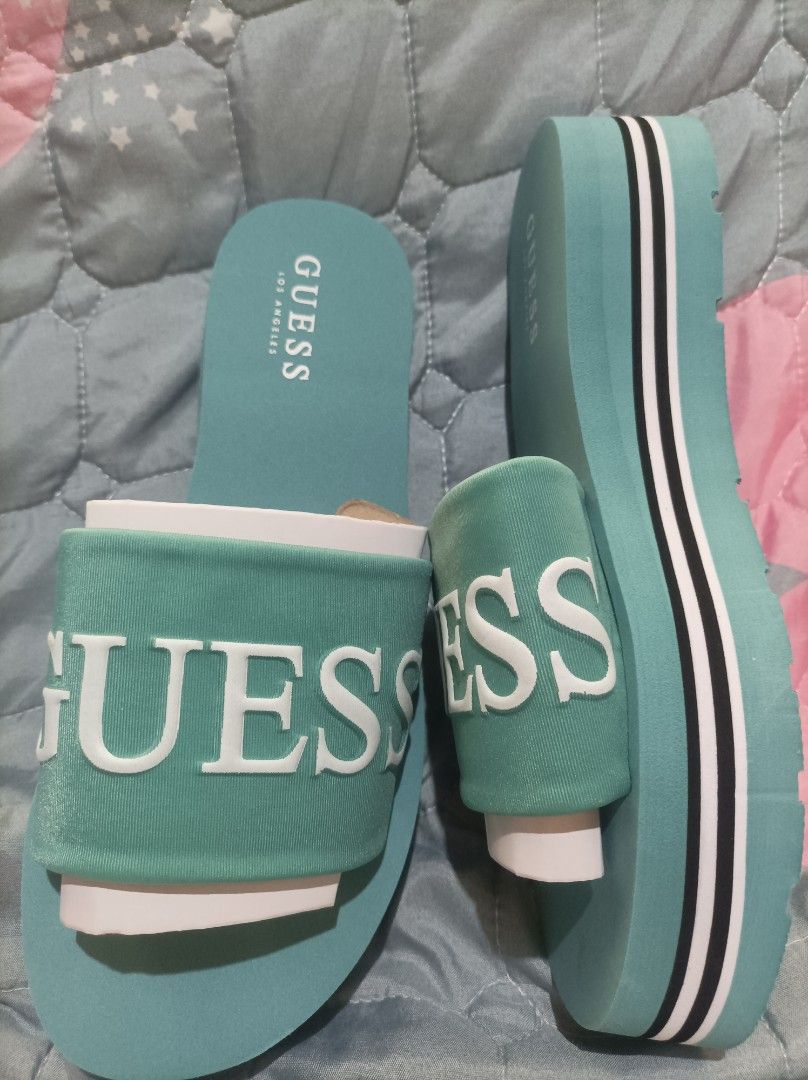 Original GUESS platform slide, Women's Fashion, Footwear, Flats ...