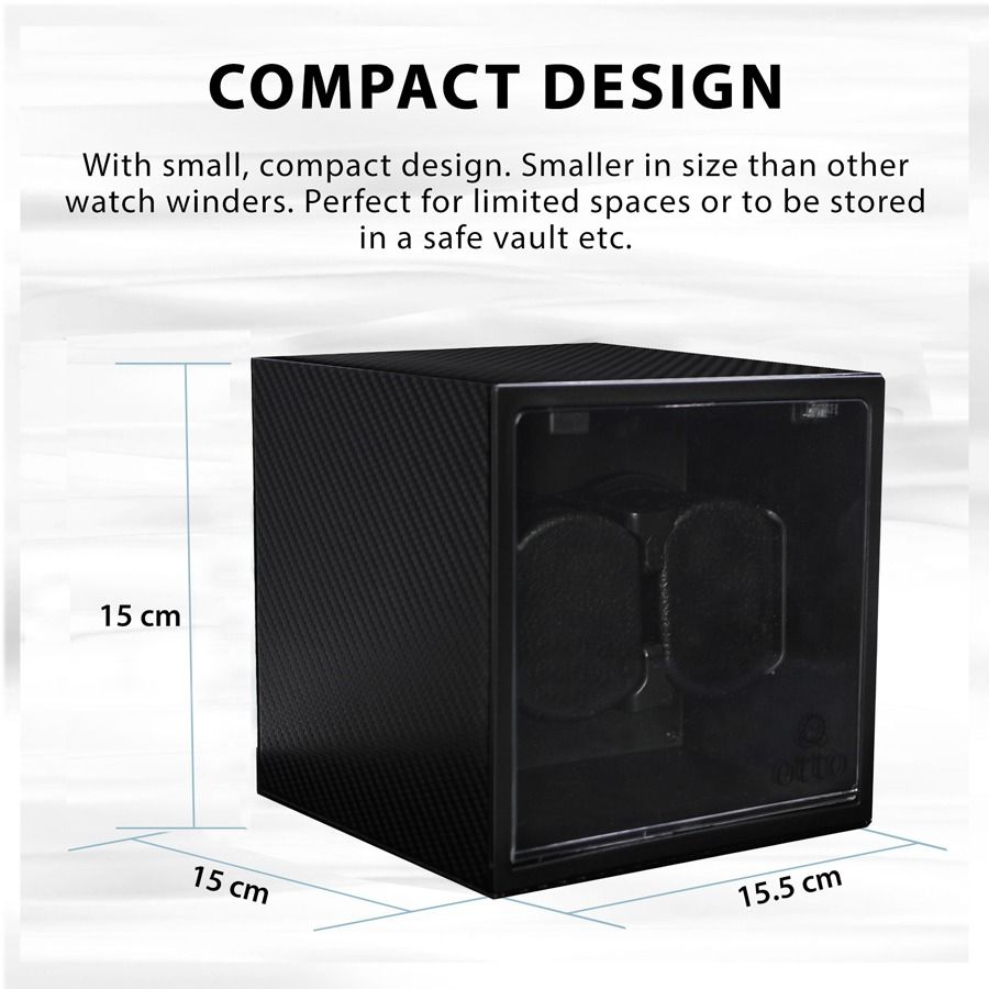 OTTO Dual Modular Watch Winder Case 360 Degrees Movement Watch Winder ...