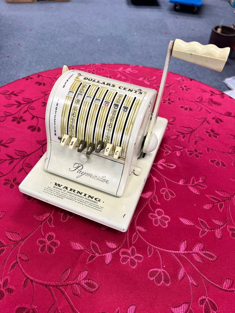Paymaster Check Maker, Hobbies & Toys, Memorabilia & Collectibles ...
