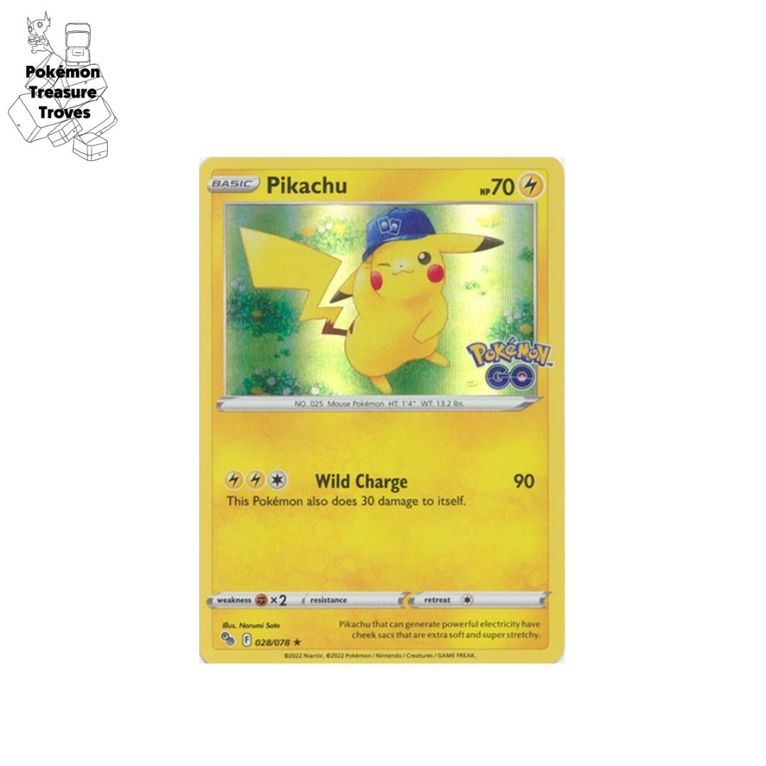 Pokemon Pokemon Go Pikachu Card (Rare Holo), Hobbies & Toys, Toys ...