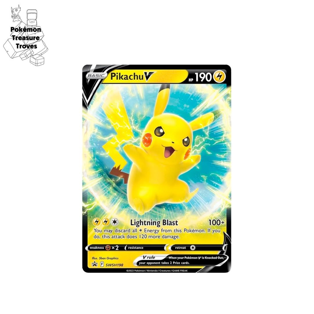 Pokemon Sword & Shield Promo Pikachu V Card, Hobbies & Toys, Toys ...