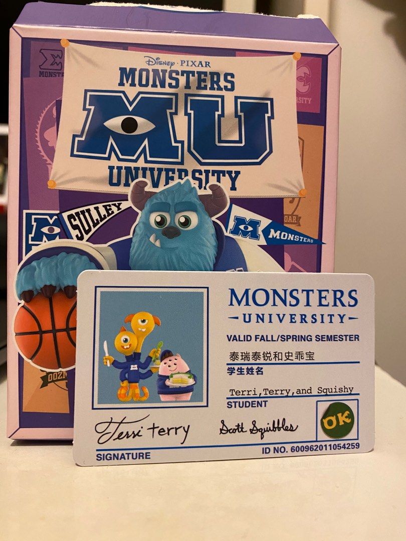 Pop mart 怪獸公司 怪獸大學 Terri&Terry and squishy, 興趣及遊戲, 玩具 & 遊戲類 - Carousell