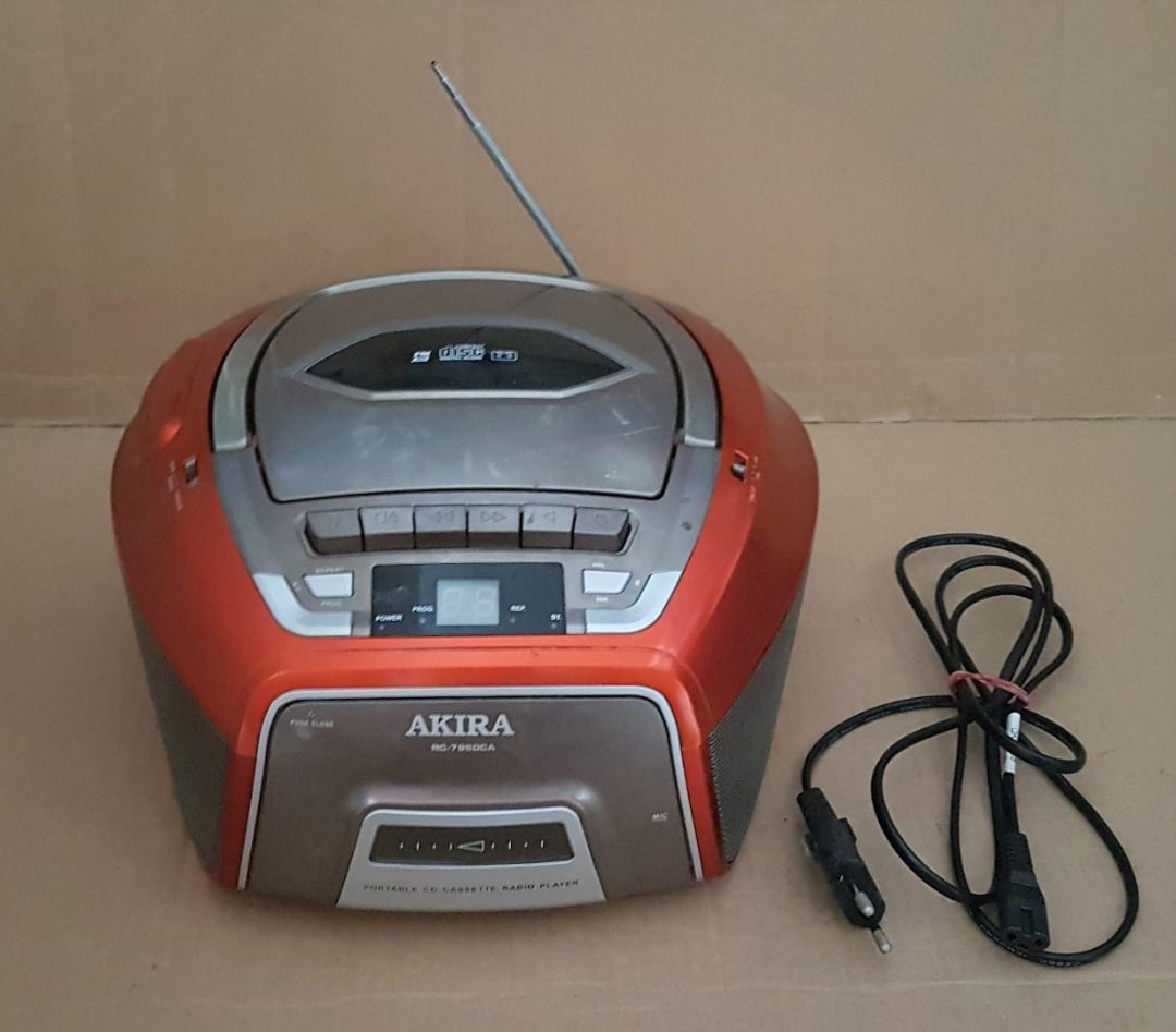 Portable Akira RC-7950CA Player, Japan, Mobile CD Boombox, Digital ...