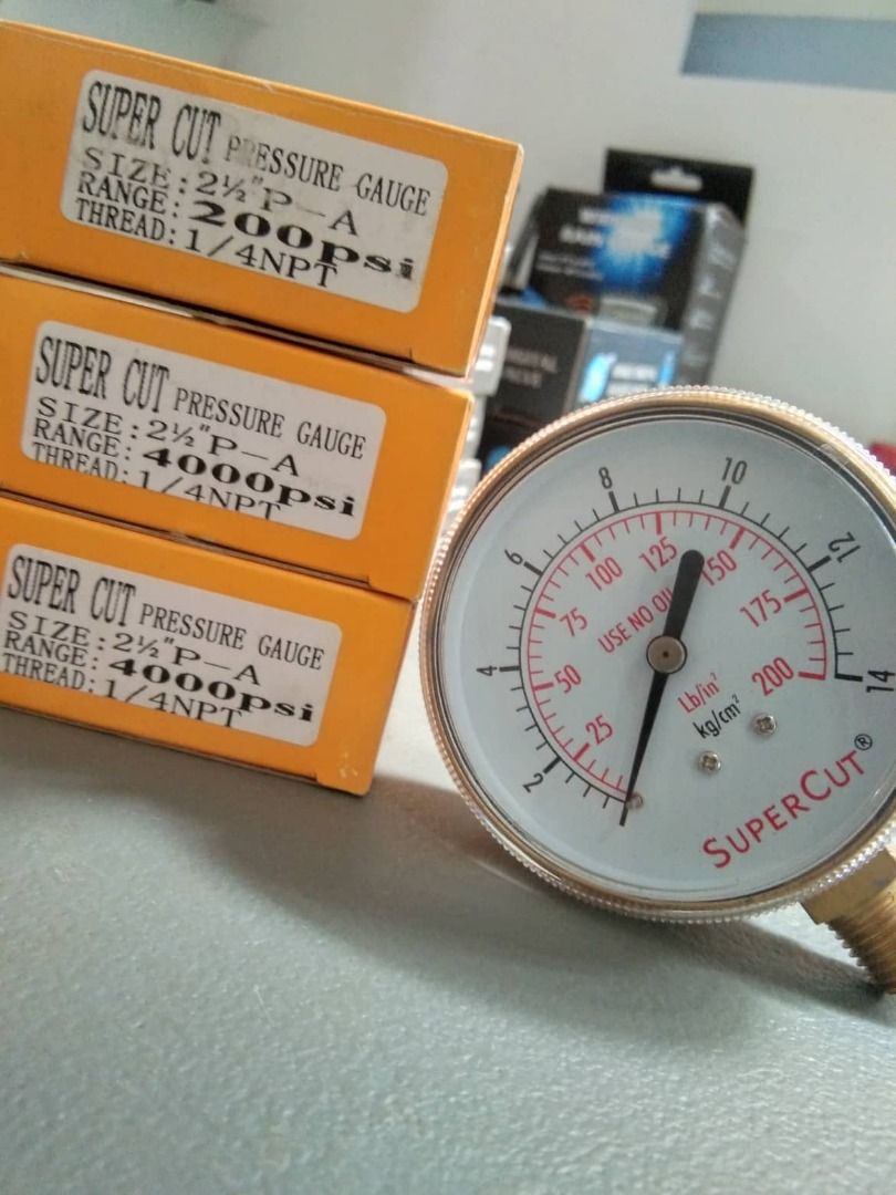 Pressure Gauge, Commercial & Industrial, Construction Tools & Equipment ...