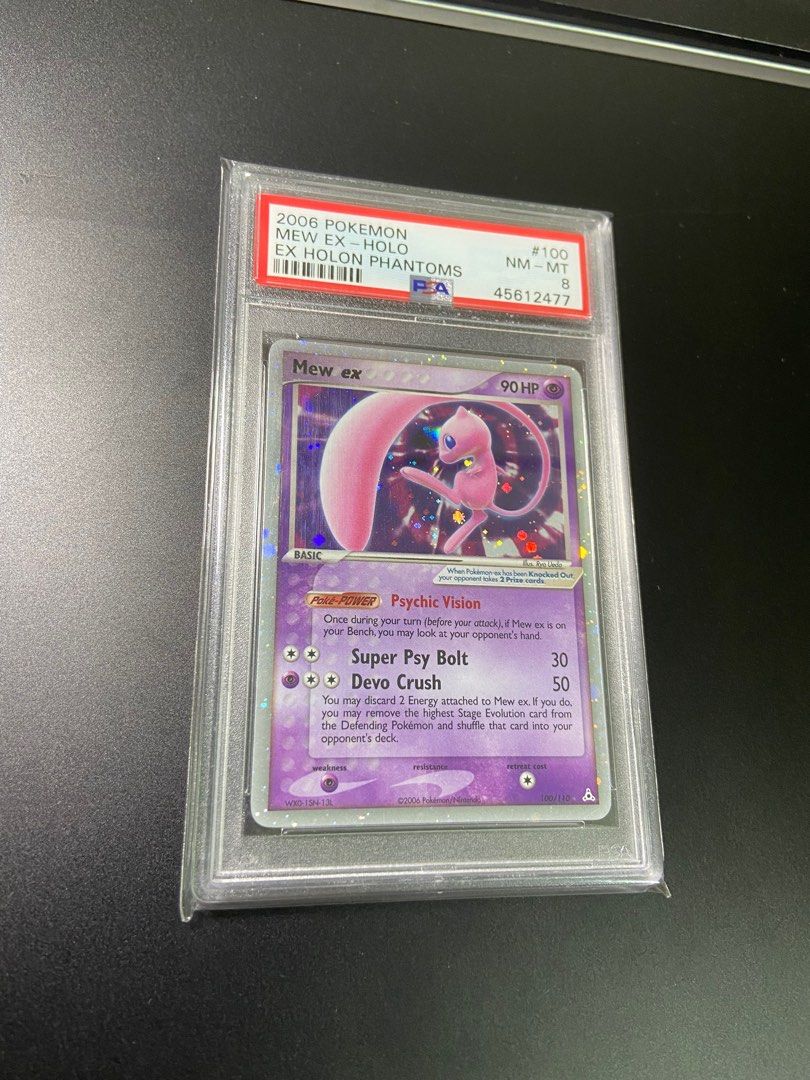 PSA 8 Mew EX Pokemon Holon Phantom 100/110 Pokemon Card, Hobbies & Toys ...