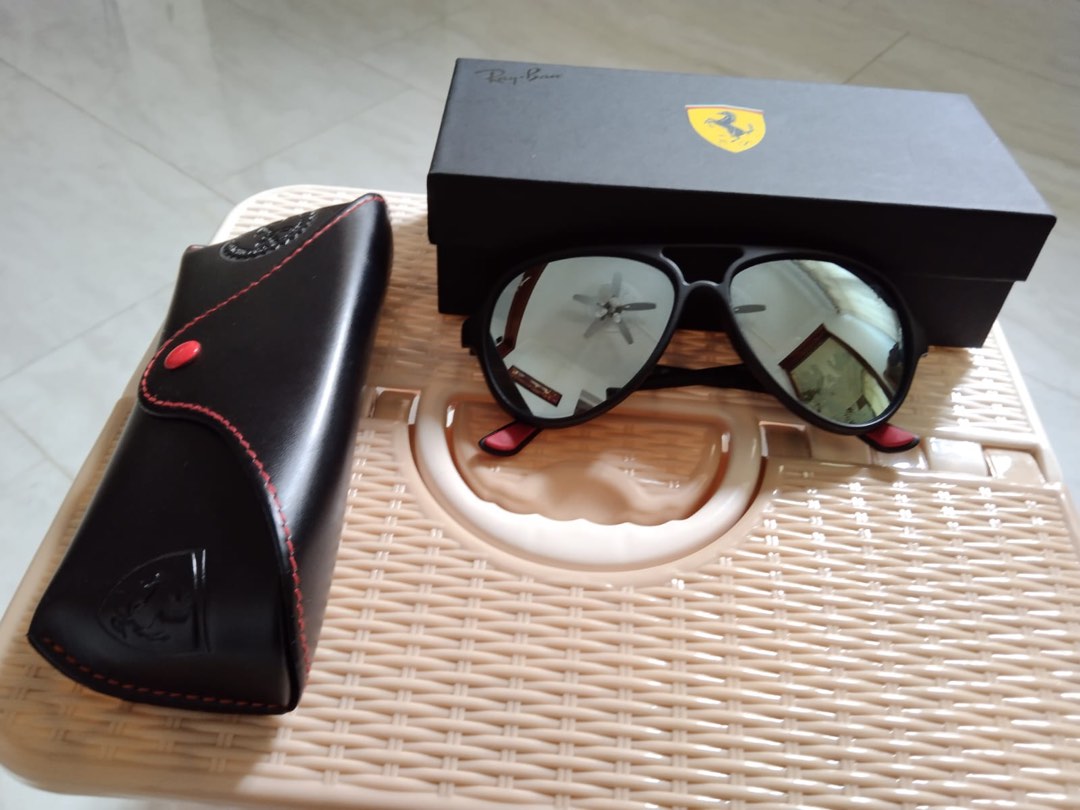 Rayban Scuderia Ferrari Shades, Men's Fashion, Watches & Accessories ...