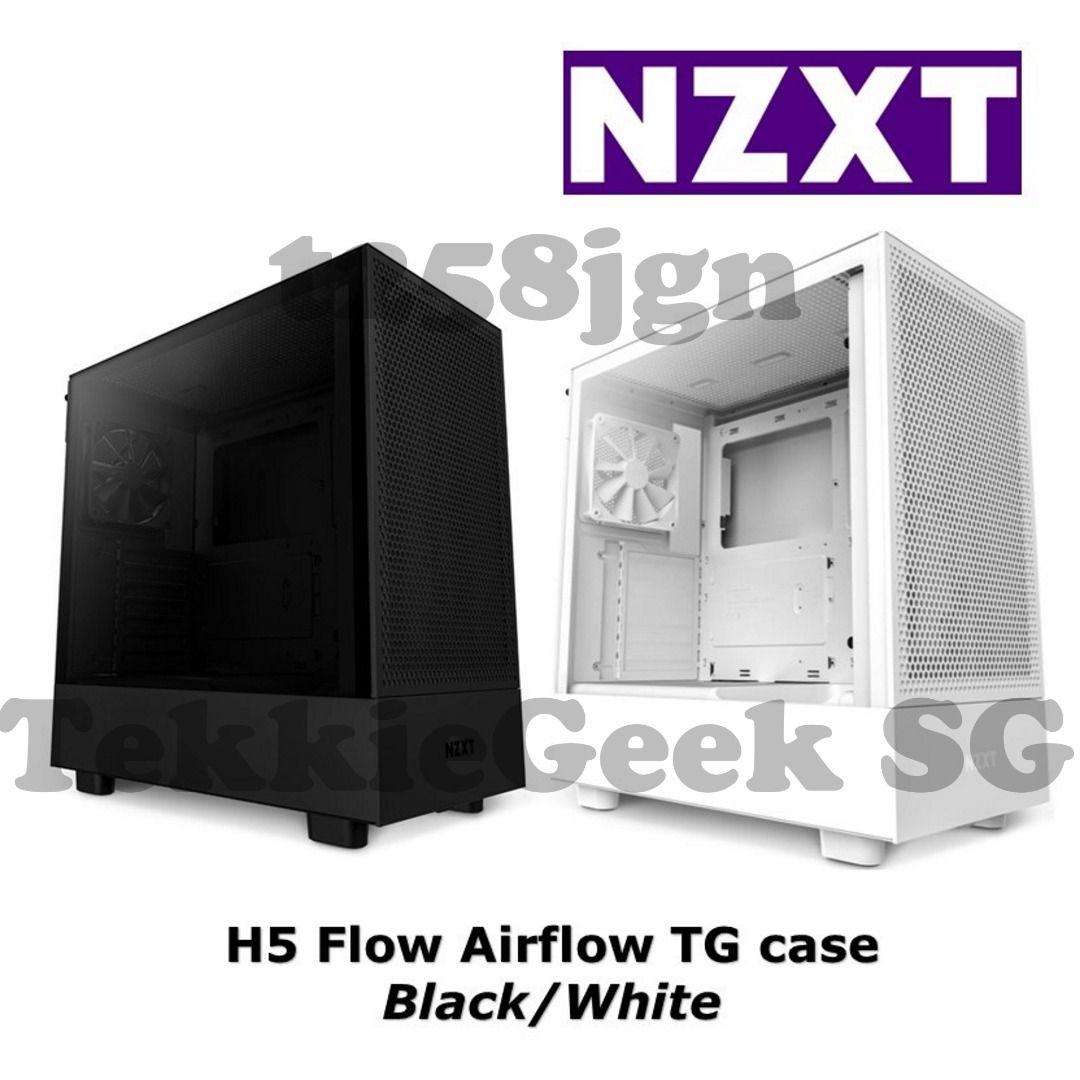 [READ DESCRIPTIONS] NZXT H5 FLOW Compact Mid-tower Airflow Case ...