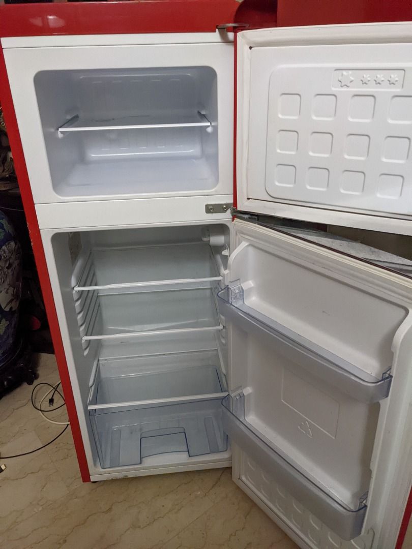 Retro Fridge Refrigerator EuropAce (1.2m tall, 115L, 2 Doors), TV ...